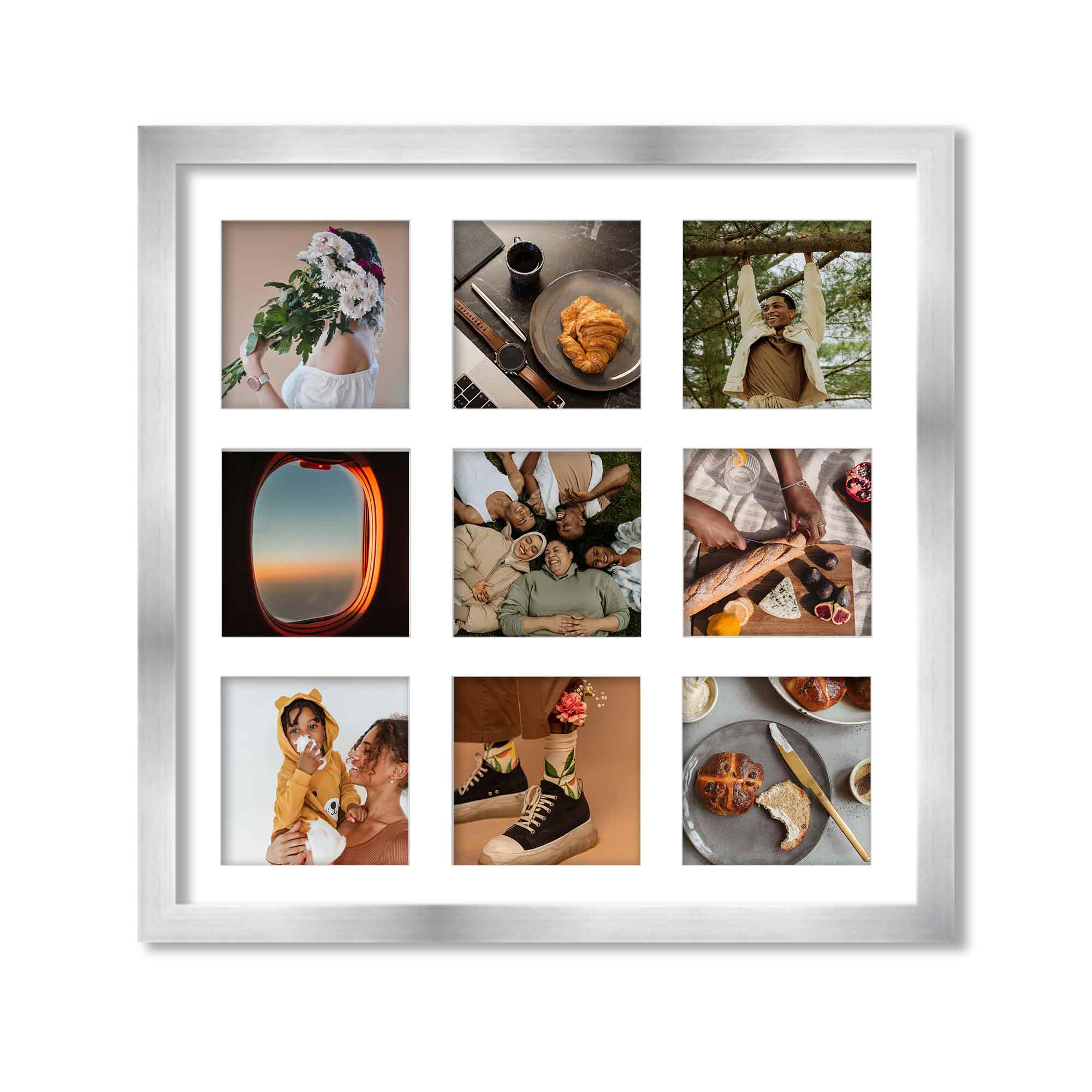 Silver Matted Instagram Photo Frames | CustomPictureFrames.com