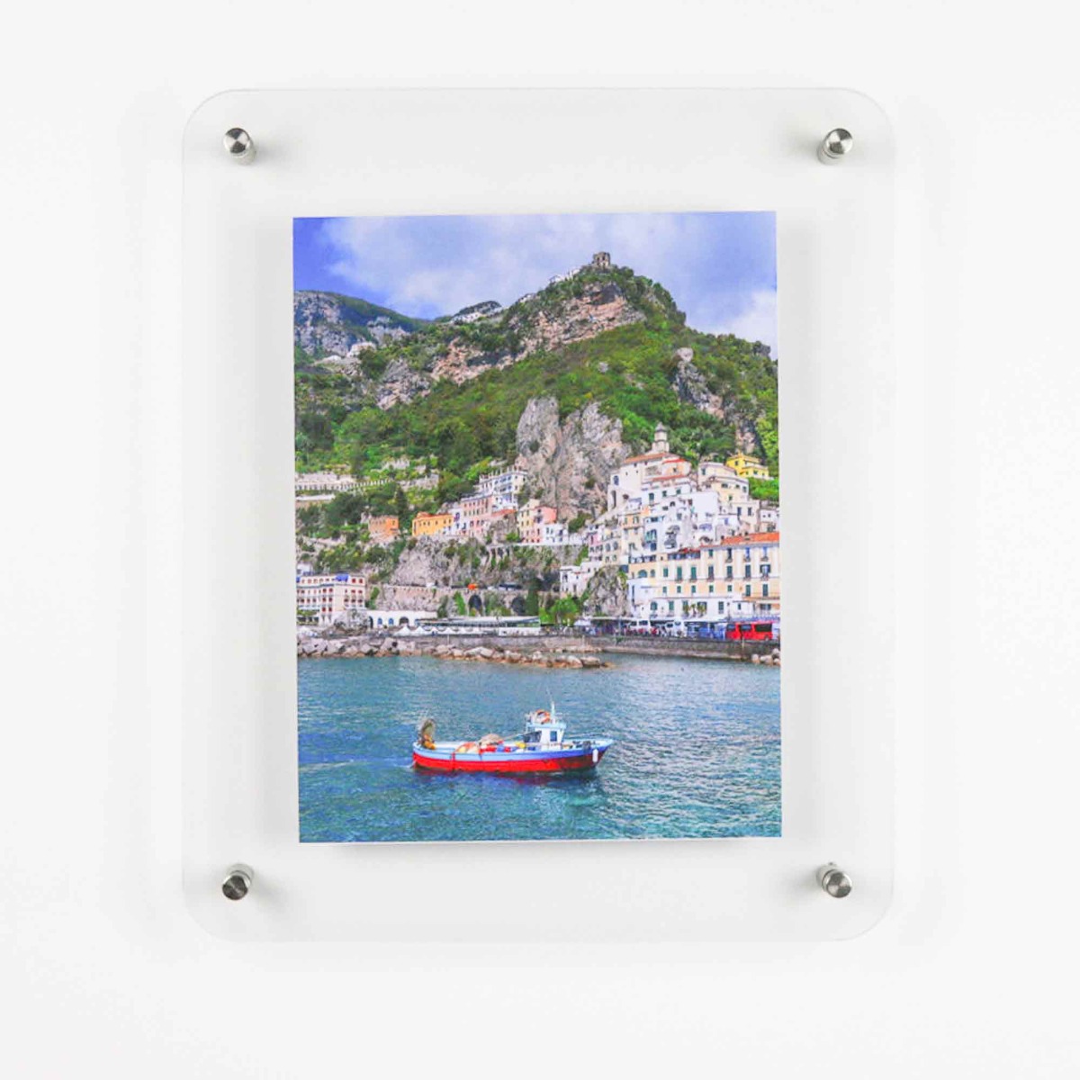 11x14 Floating Acrylic Frame With Standoff Wall Mount Hardware
