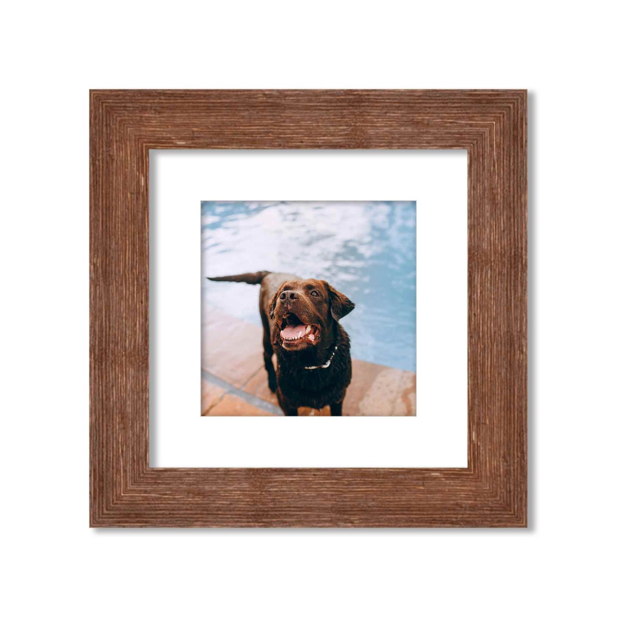 Brown Barnwood Matted Instagram Photo Frames | CustomPictureFrames.com