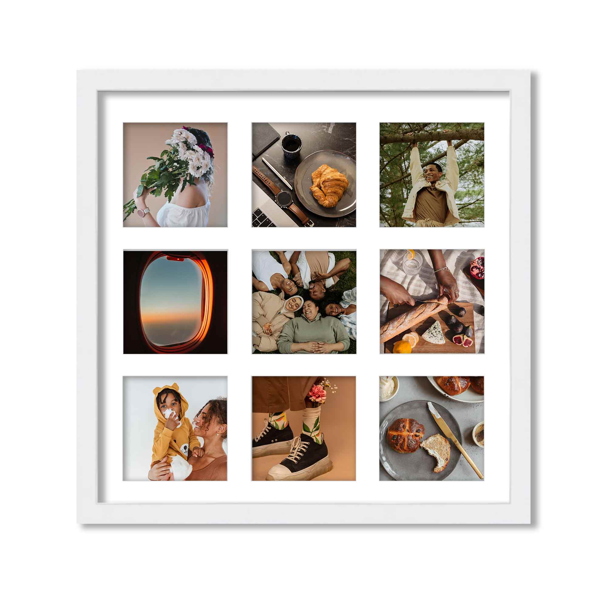 White Matted Instagram Photo Frames | CustomPictureFrames.com