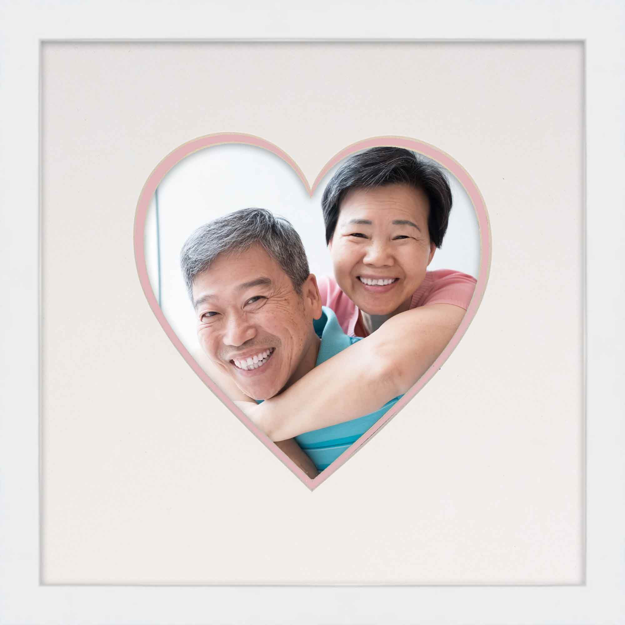 10x10 Heart Mat Picture Frame | Gift Ideas from CustomPictureFrames.com