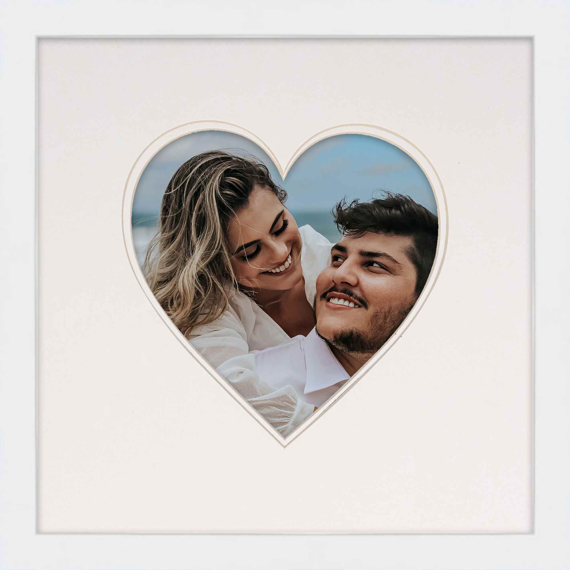6x6 Heart Mat Picture Frame | Gift Ideas from CustomPictureFrames.com