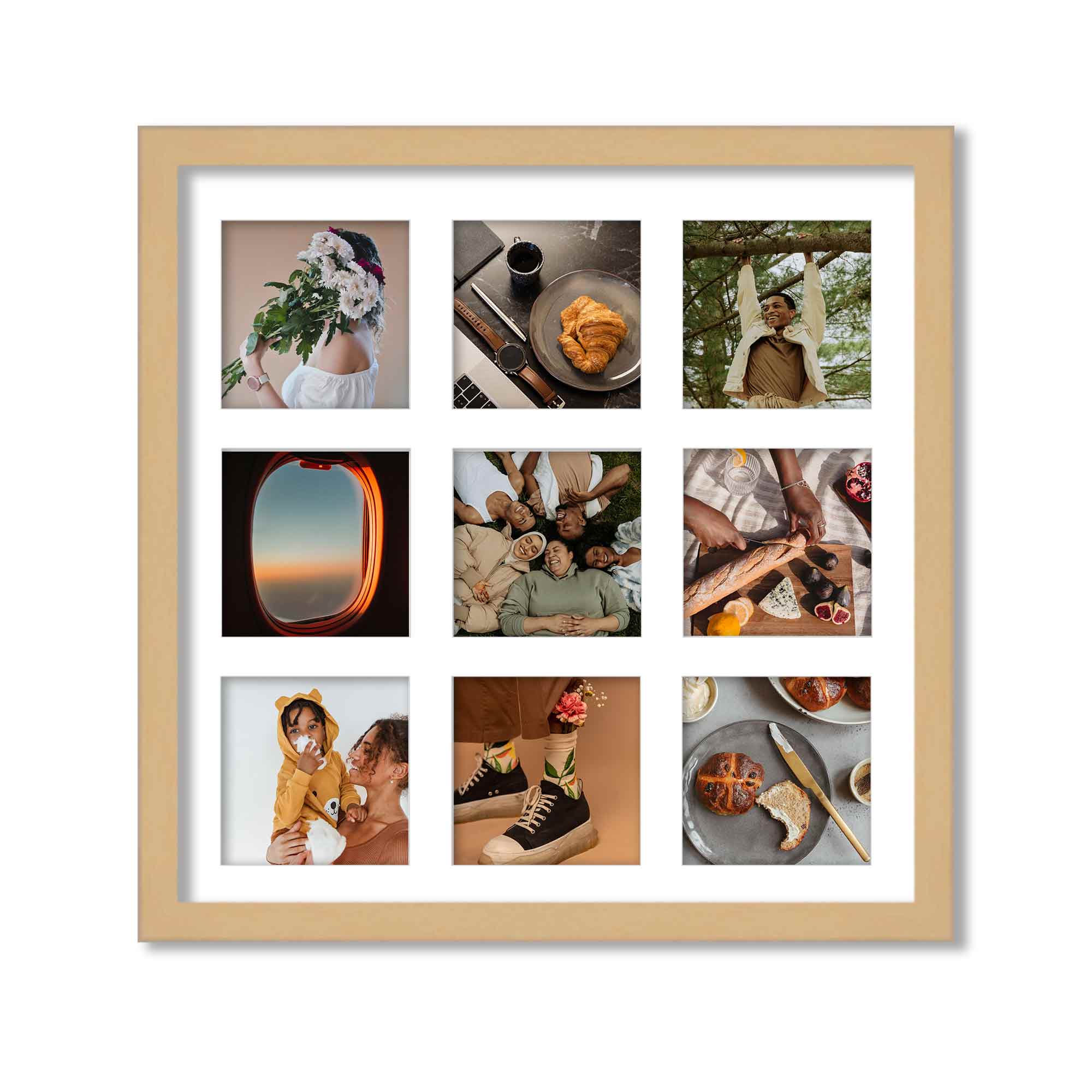Natural Matted Instagram Photo Frames | CustomPictureFrame.com